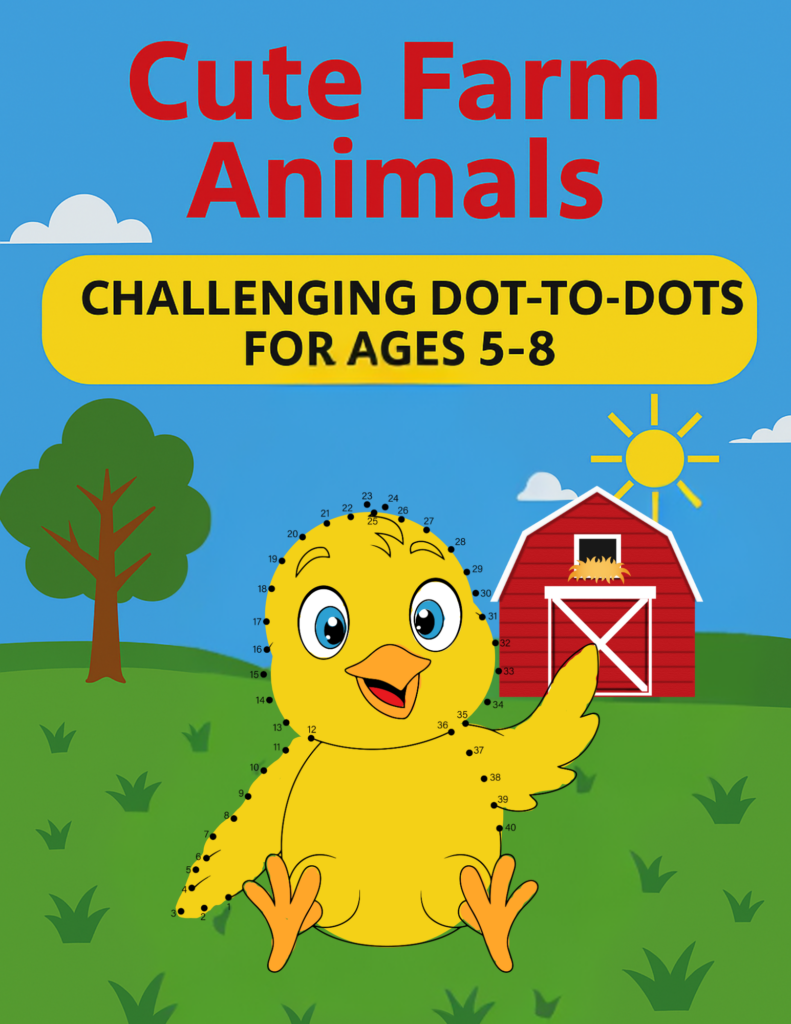 Farm Animal Dot to Dot – Printable for Kids Ages 5–8 - Monroe Ranch Shasta