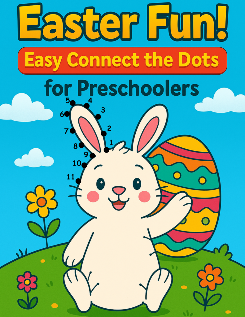 Easter dot-to-dot printable book for ages 3–5 - Monroe Ranch Shasta